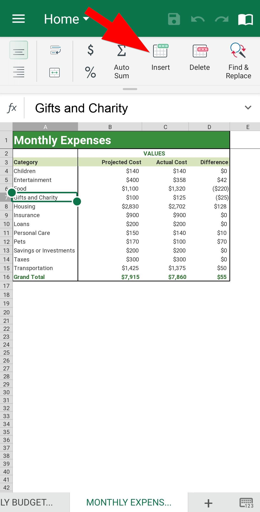 Insert or delete rows or columns in Sheets – MobiSystems Insert or delete rows or columns in Sheets – MobiSystems